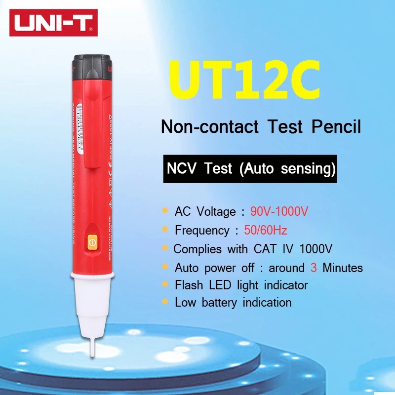 UNI-T UT12C UT12E UT12S UT12M UT13A UT12D UT13B 無錐形非接觸式交流電壓檢 | 蝦皮購物