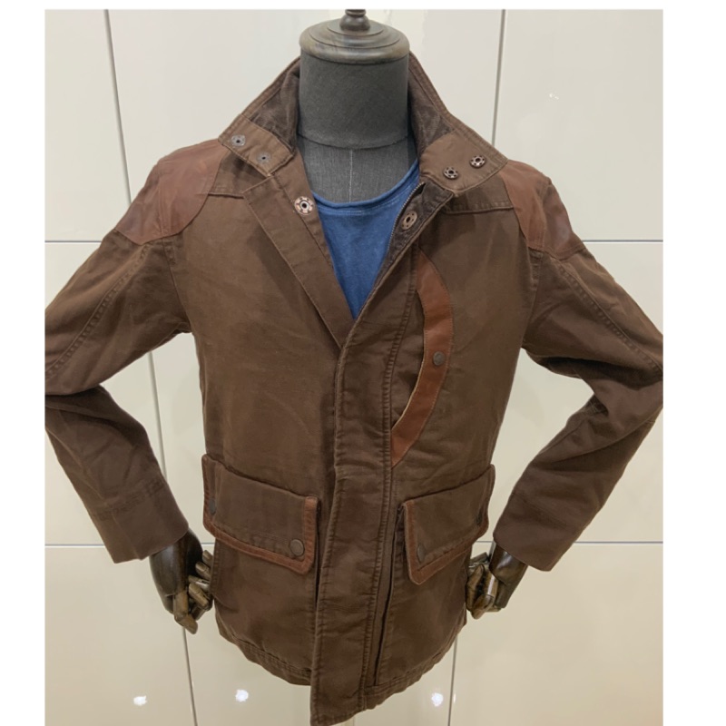 (A18)Timberland 拼接真皮夾克 100%New | 蝦皮購物