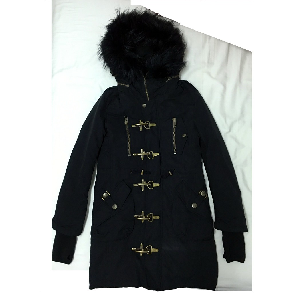 保留～現貨【保證真品】全新SLY n3b 2016年十週年限定紀念復刻版 極輕量超修身款 厚毛帽黑色長版外套 不能錯過 | 蝦皮購物