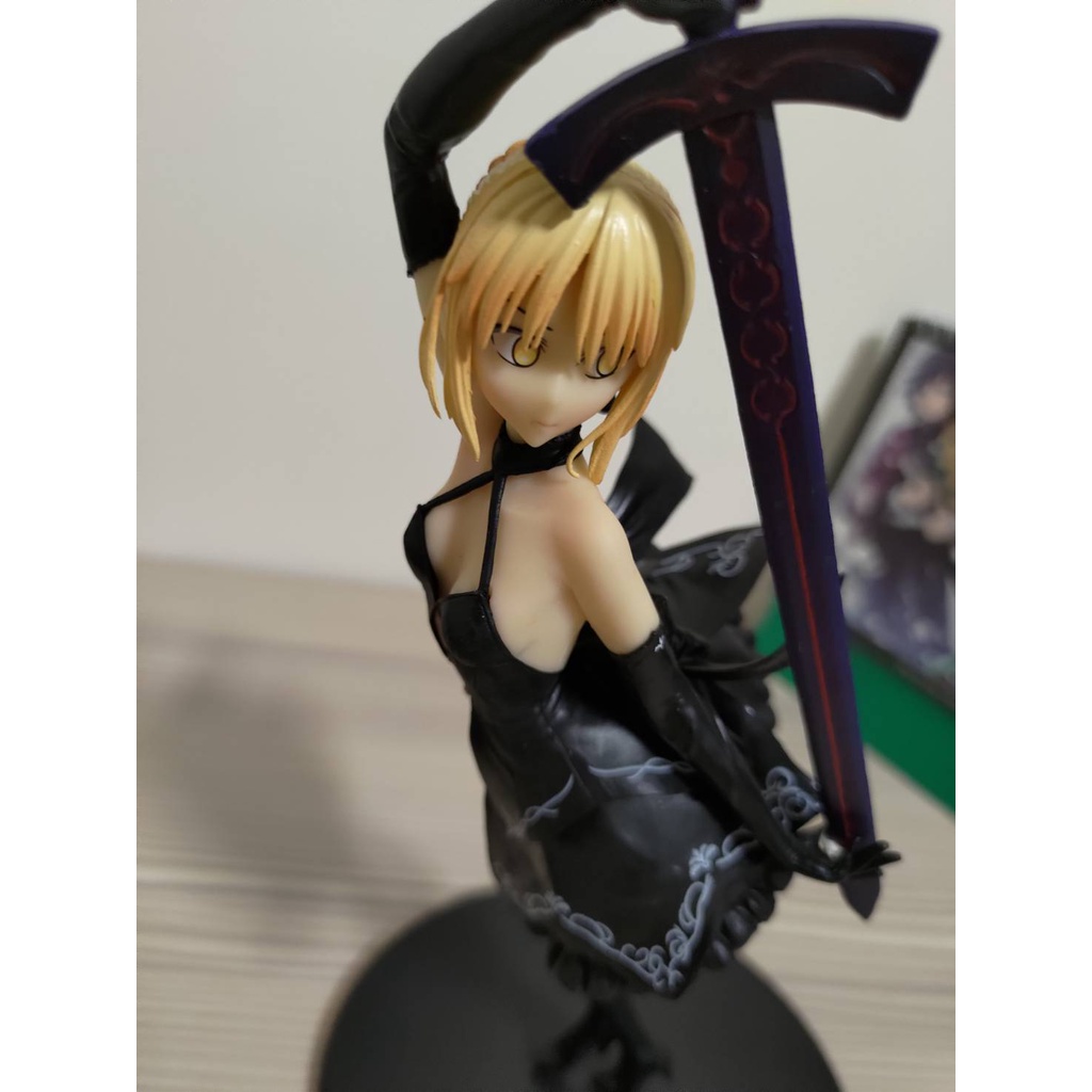 拆擺 二手 無盒 港版 Fate FGO SABER 命運停駐之夜 黑禮服 黑賽巴 貞德 持劍 公仔 | 蝦皮購物