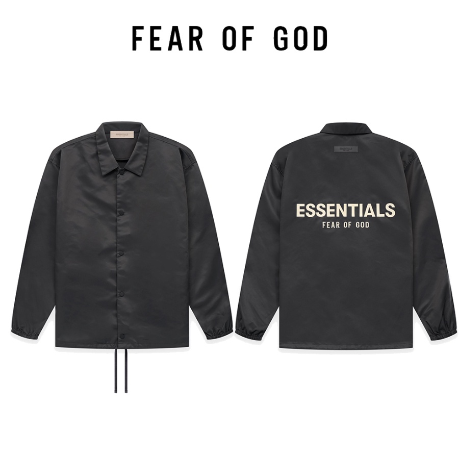 【Mr.W】ESSENTIALS FEAR OF GOD 高街寬鬆大logo植絨印花尼龍教練外套夾克 oversize | 蝦皮購物