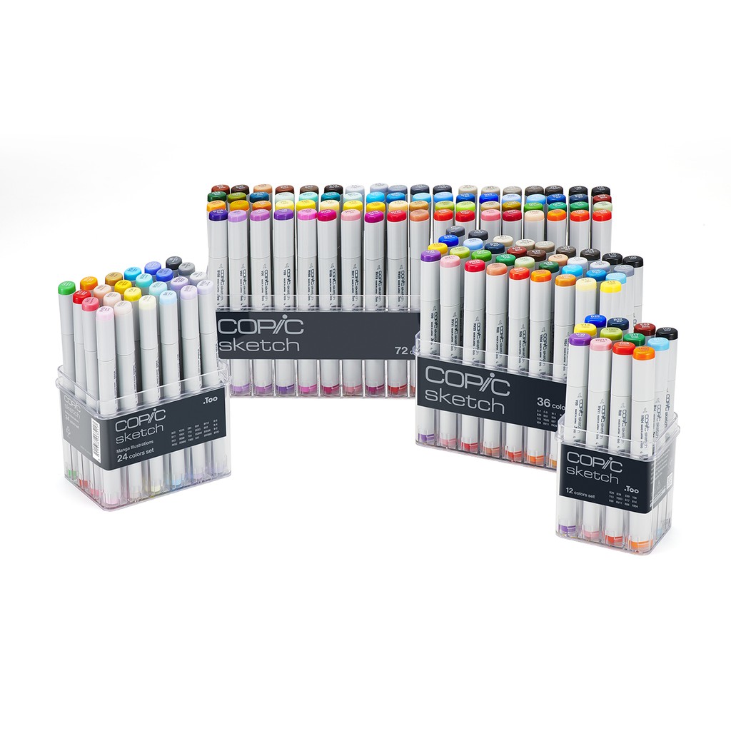 日本COPIC麥克筆【SKETCH 二代 24色漫畫版、36色、72色】盒裝套組 | 蝦皮購物