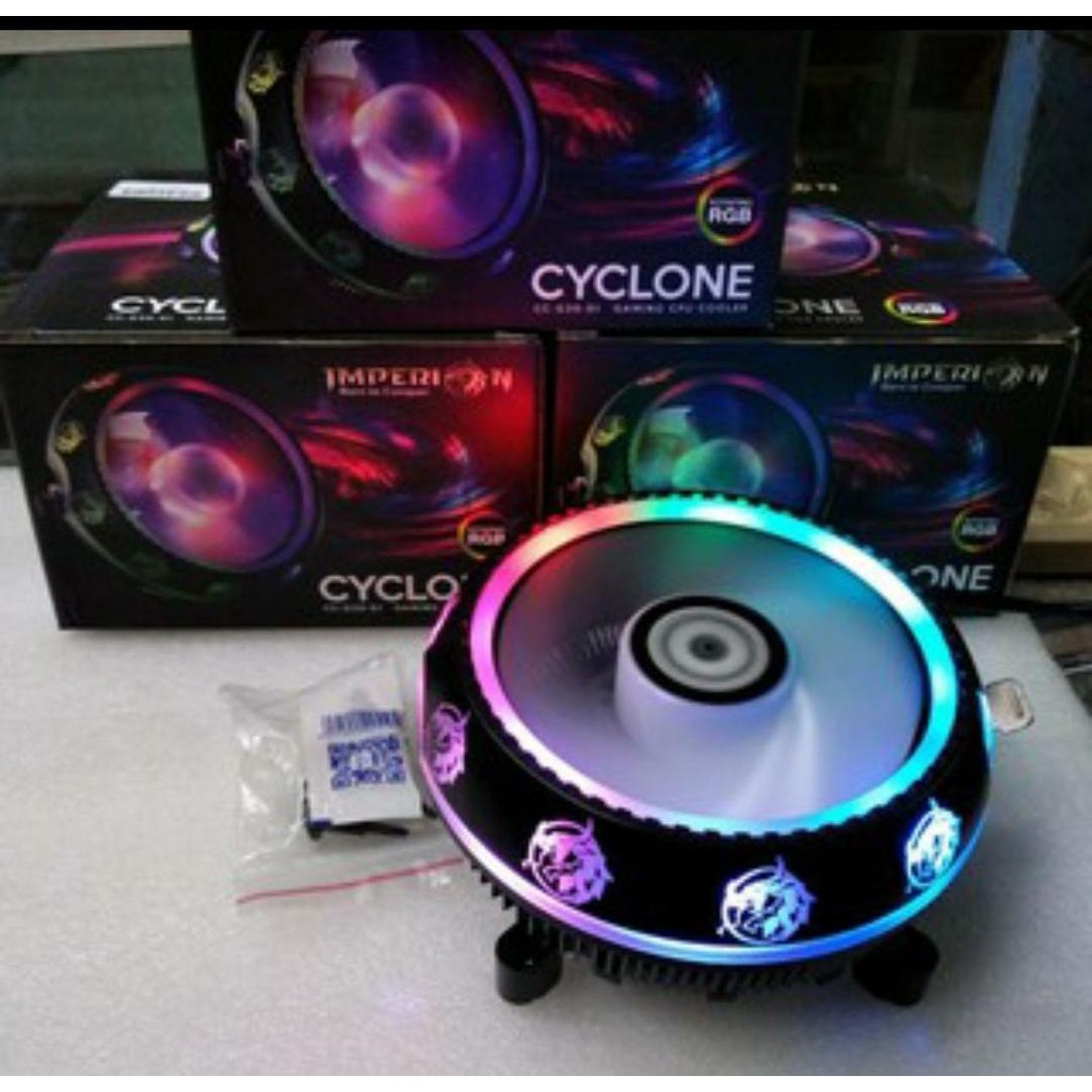 英特爾 原裝 Intel AMD Imperion CYCLONE RGB RGB LED 遊戲處理器風扇處理器 | 蝦皮購物