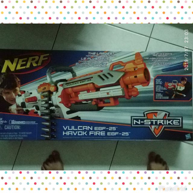 又心小舖。正版 NERF Vulcan EBF-25 白火神 絕版Havok Fire EBF-25 手動/自動/二手 | 蝦皮購物
