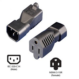 SL-407 IEC C14公轉NEMA-5-15R母 轉接頭(含稅) 【佑齊企業 iCmore】 | 蝦皮購物