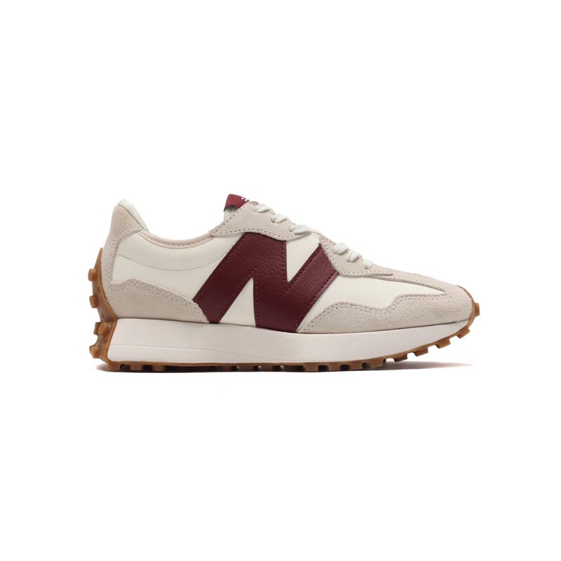《RexInd.》預購 New Balance WS327KA NB 327 327KA 酒紅 皮革 奶油白 焦糖底 | 蝦皮購物