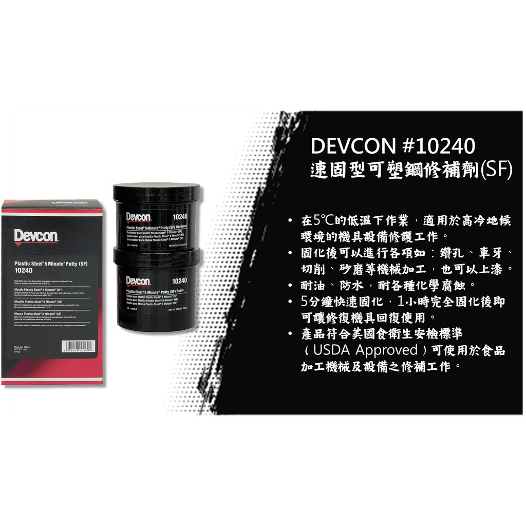 【奕特工程有限公司】DEVCON #10240 速固型可塑鋼修補劑(SF) | 蝦皮購物