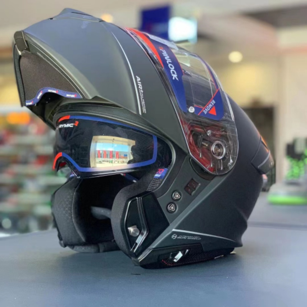 全罩式安全帽 可樂帽 RYMIC R935 可拆洗 耳機槽 安全帽 雙鏡片 | 蝦皮購物