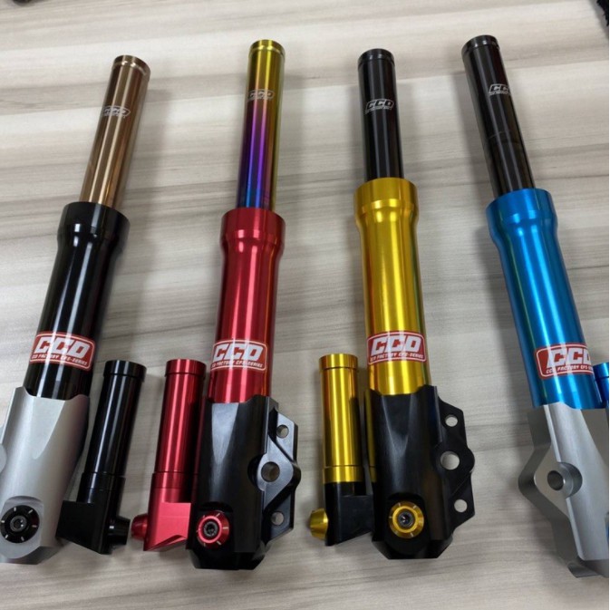 『XC』CCD前叉 CFS-C33氣瓶可調/CFS-C13氣瓶不可調 勁戰四代/五代/Force/Smax銀/鈦/金/黑 | 蝦皮購物