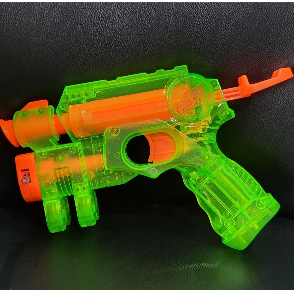 NERF Nite Finder EX-3 Sonic 綠透版 老 夜巡 夜襲者 發射器 ( 安全 軟彈 泡棉彈) | 蝦皮購物