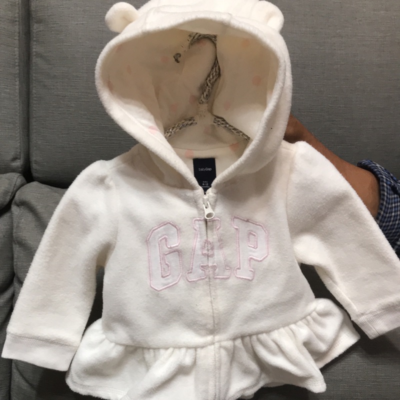 Gap 6-12m 白色熊熊外套超級可愛 | 蝦皮購物