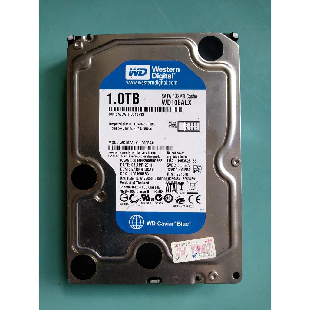 WD藍標 3.5吋 1TB(1000G) SATA硬碟 WD10EALX-009BA0 (瑕疵) A149 | 蝦皮購物