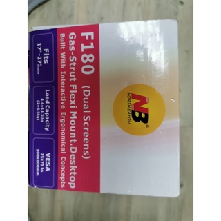 (全新)NB】F180 雙手臂氣壓式液晶螢幕架 桌上型 夾桌穿桌航空鋁材適用17-27吋 | 蝦皮購物