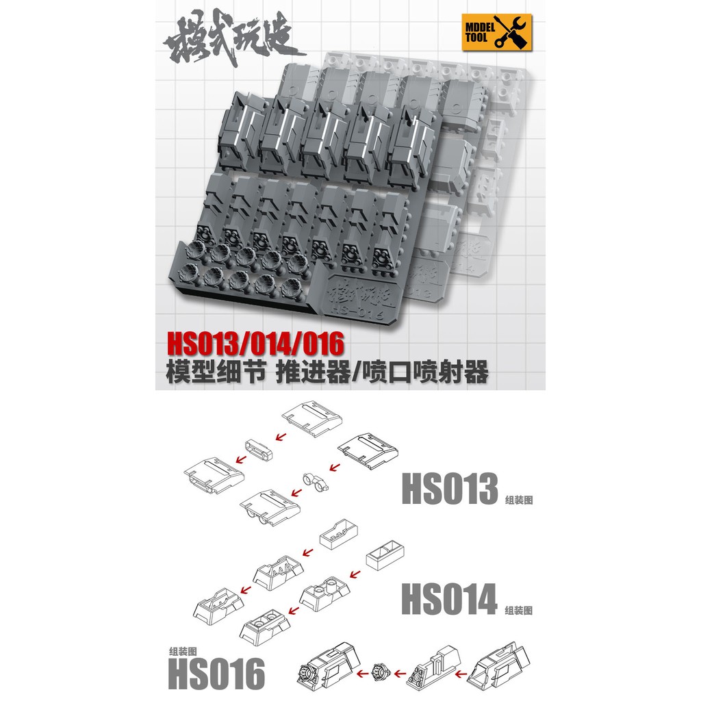 【Max模型小站】模式玩造 HS013/HS014/HS016鋼彈科幻模型細節改造 分件式噴口 推進器 | 蝦皮購物