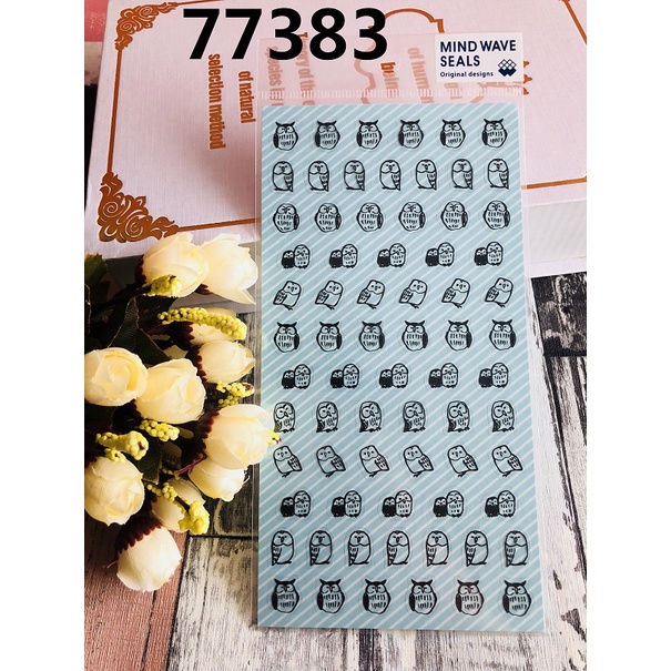 Mind Wave 貼紙 手帳 MW Orignal designs 貓頭鷹 | 蝦皮購物
