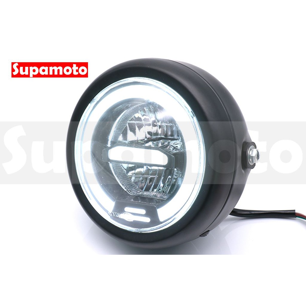 -Supamoto- D624 LED 日行燈 大燈 光圈 魚眼 6吋 黃光 白光 復古 改裝 檔車 通用 | 蝦皮購物
