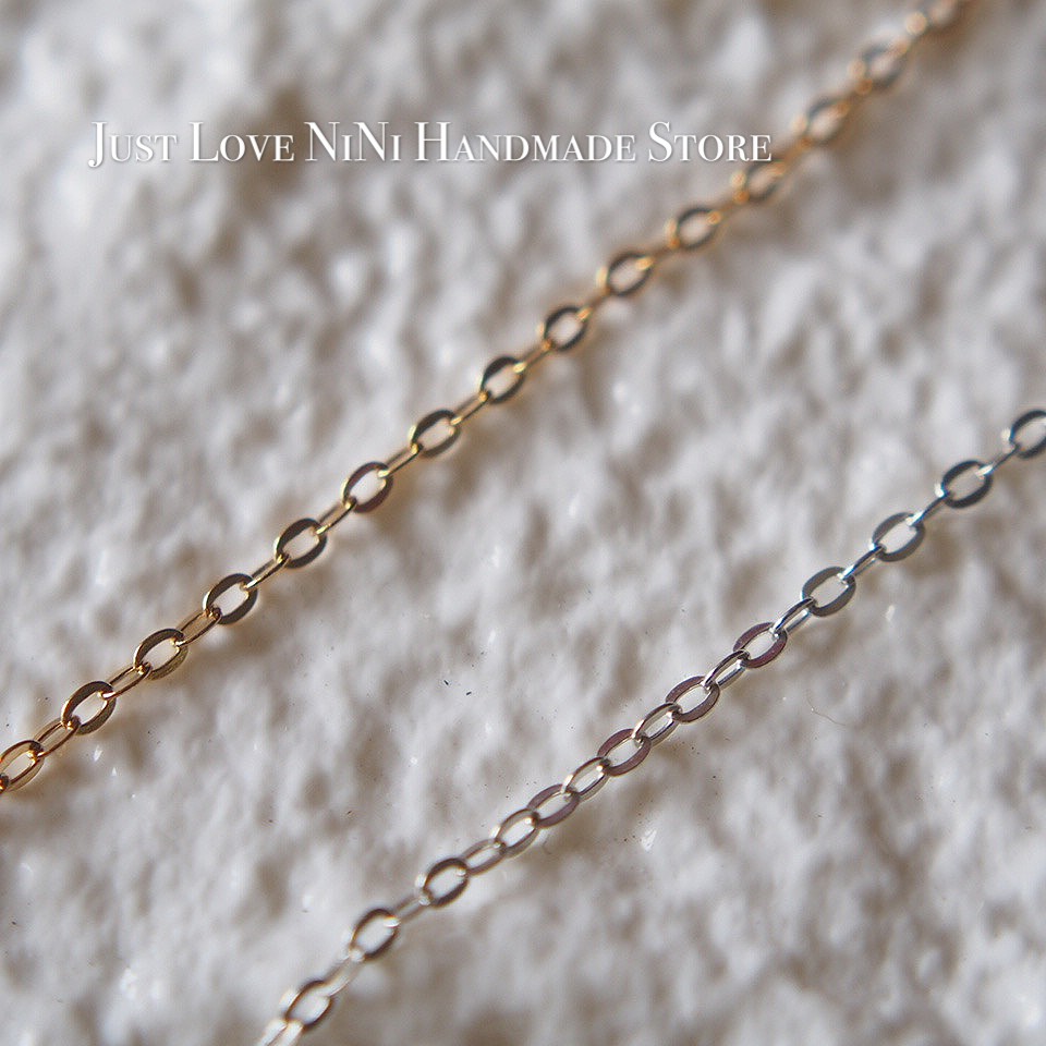 J.L.N.S925純銀1.2mm粗素銀 鍍18K金 散鍊50cm | 蝦皮購物