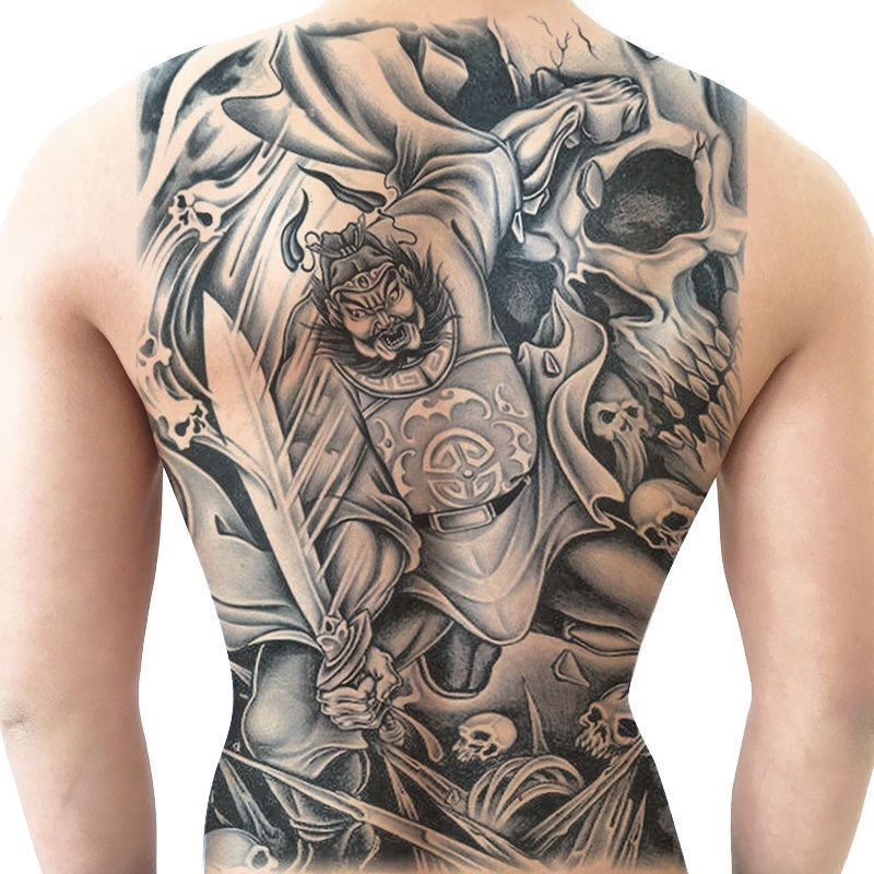 【滿799免運】滿背後背紋身貼防水男女持久大圖趙雲子龍九龍拉棺仿真刺青花臂貼jioyh DRWW | 蝦皮購物