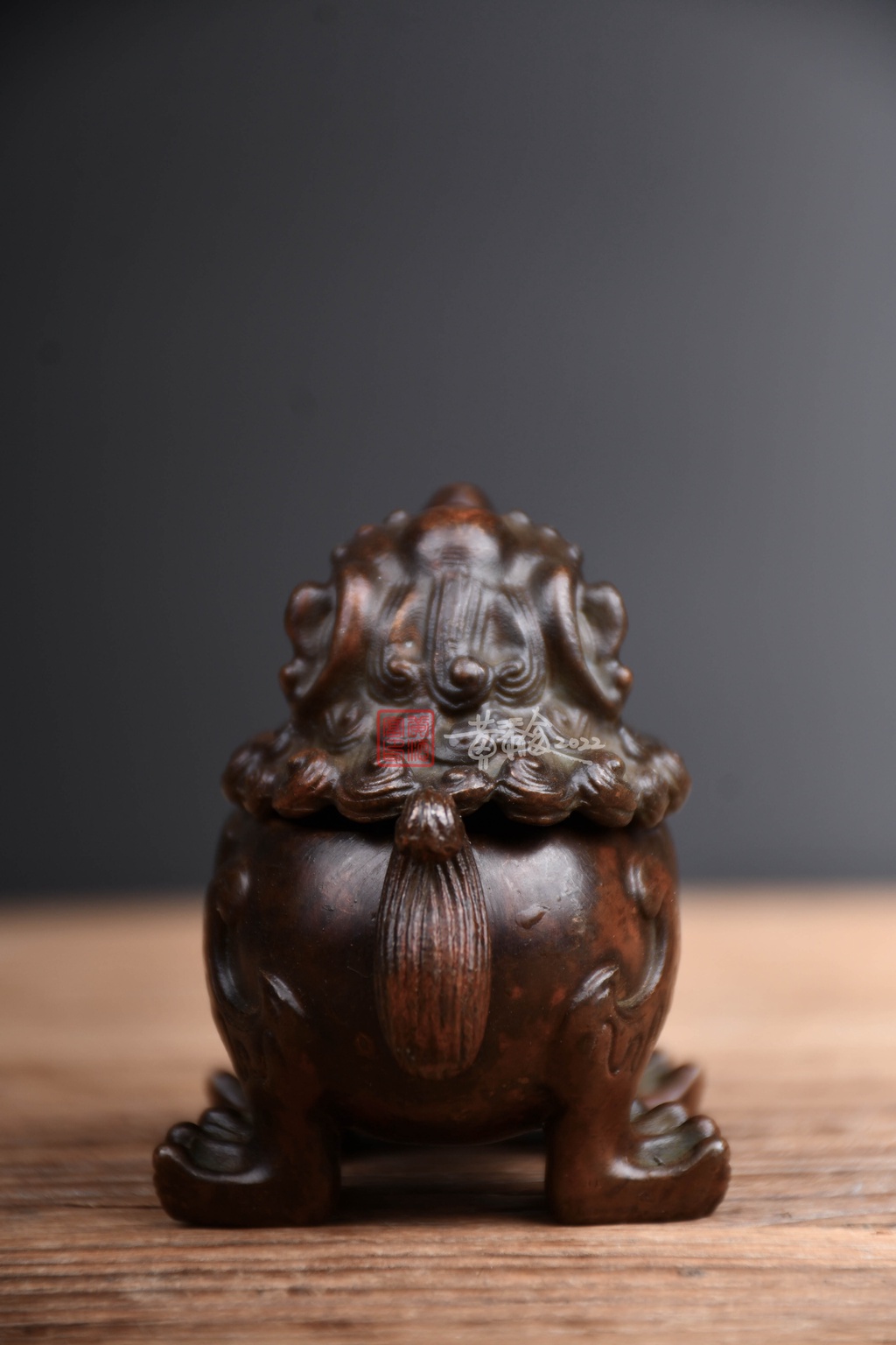 黃添富私藏分享-紫銅【迷你貔貅爐】長寬高5.8x4.4x5.9cm(164g) | 蝦皮購物