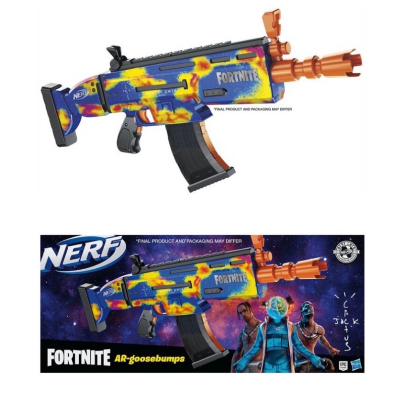 Travis Scott Fortnite Nerf Gun 玩具槍 Cactus Jack 要塞英雄 收藏 公仔 正品 | 蝦皮購物