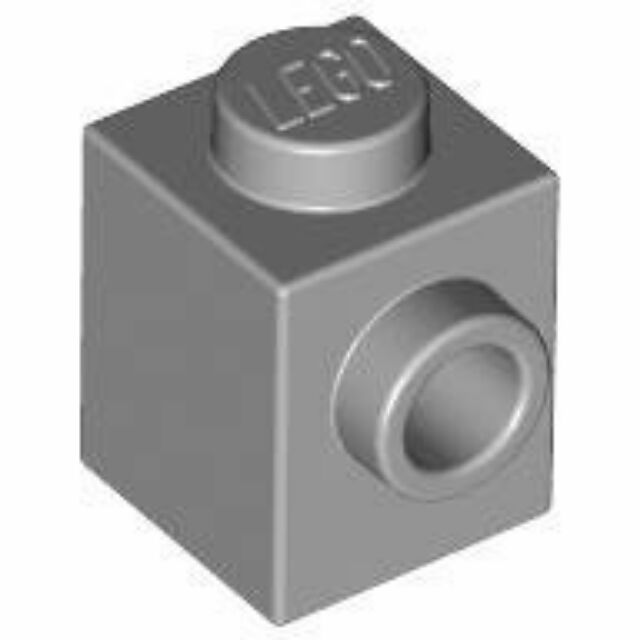 Lego 樂高 淺灰 側接轉向顆粒磚 Brick Mod 1 x 1 Stud 4558953 87087 | 蝦皮購物