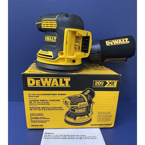 【丹尼工具】全新美國Dewalt DCW210 20V 無刷 調速 砂紙機DCW210B 研磨機 打蠟機 得偉210單機 | 蝦皮購物