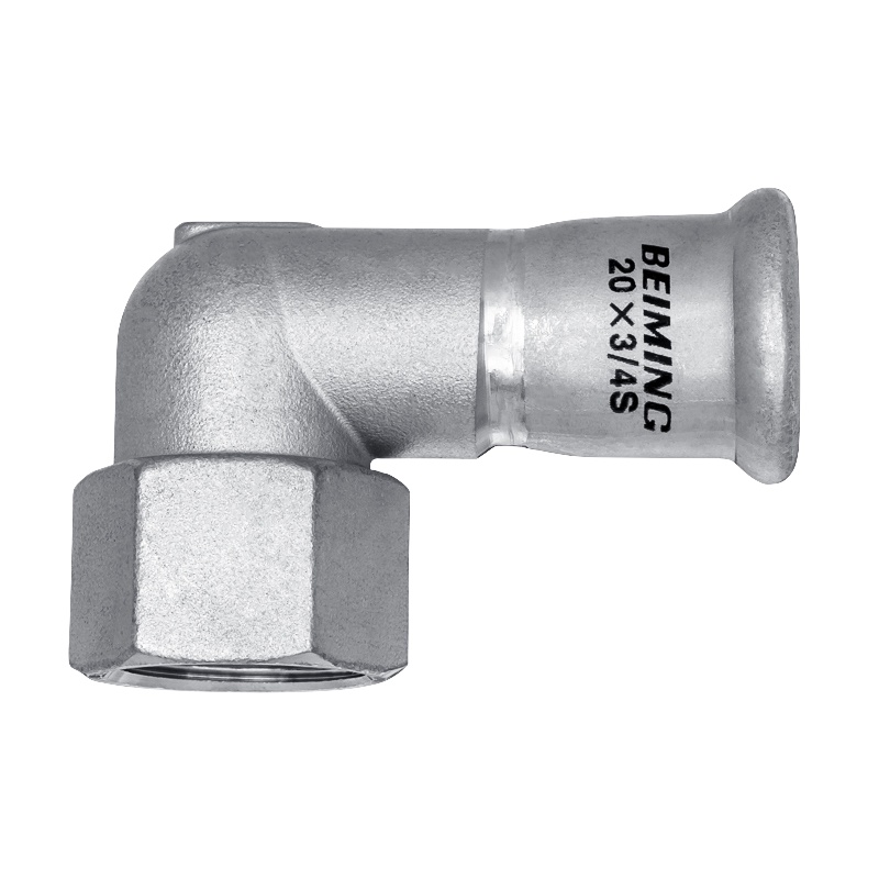 北名 BEIMING 不鏽鋼壓接零件 ST壓接 熱水管另件配管 壓著接頭 水栓彎頭(短) | 蝦皮購物