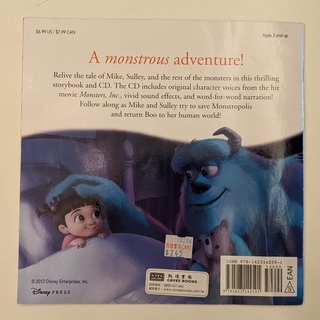 Monsters Inc Read Along Storybook and CD 怪獸電力公司童書（附CD）二手書 | 蝦皮購物