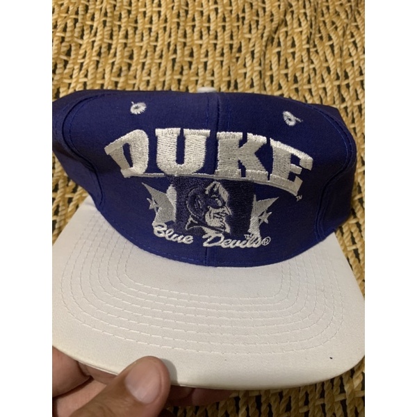 90's 年代 二手 古著 NCAA DUKE blue devils 杜克 藍魔 老帽 棒球帽 cap | 蝦皮購物