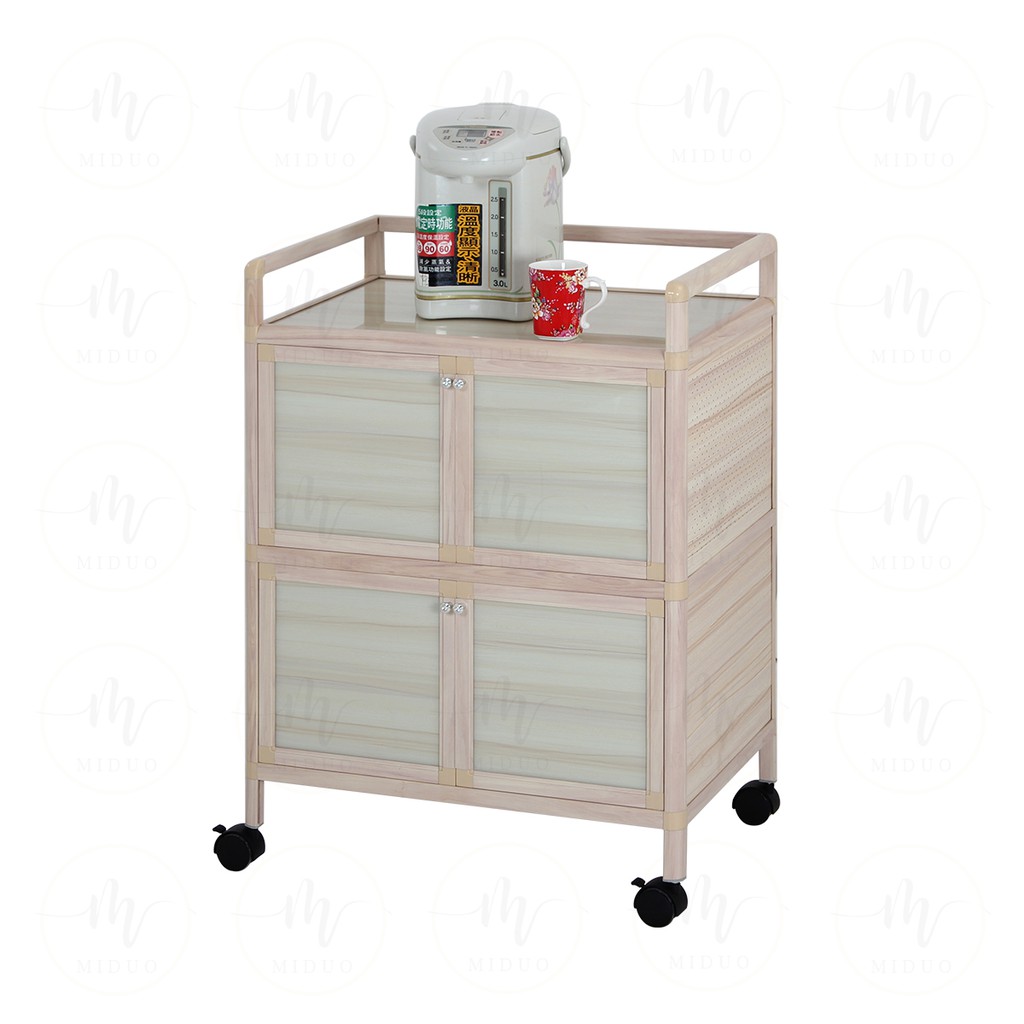 【米朵Miduo】強化玻璃鋁架 四門鋁櫃 鋁合金活動置物櫃(寬63X深43X高83公分) | 蝦皮購物