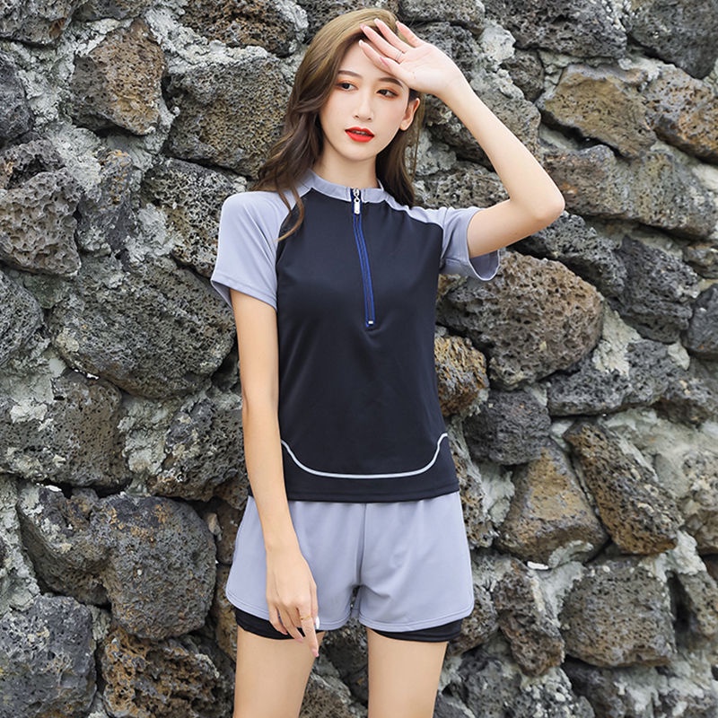 【優選好物】泳衣女夏保守遮肚顯瘦學生2021新款分體式兩件套小胸聚攏運動泳裝jioyh YAFa | 蝦皮購物