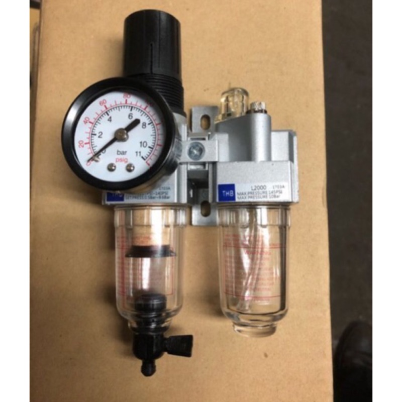 迷你兩段式三點組合 FRL202 (1/4)兩分 濾水+調壓+注油 | 蝦皮購物