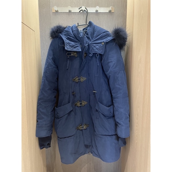 [暫售] SLY N3B 長版大衣 藍色（有絨毛可拆內裡） | 蝦皮購物
