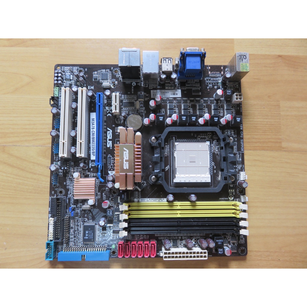 A.AM2/2+主機板-華碩M3A78-CM/BM2220/BP_MB/DDR2雙通道/PCI-E/SATA直購價320 | 蝦皮購物