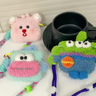 loopy露比 人魚怪 三眼仔 三眼怪 毛絨針織耳機包 斜背零錢包 藍芽耳機收納包 口紅包 鑰匙包 斜背小包 通用耳機包 | 蝦皮購物