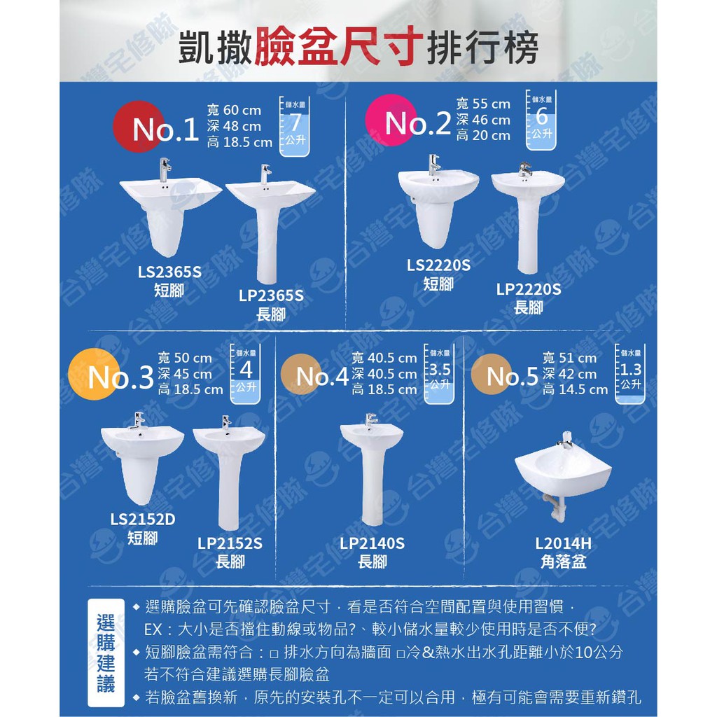 Caesar 凱撒衛浴 面盆組 L2220 長腳 洗臉盆 臉盆 洗手槽─台灣宅修隊17ihome | 蝦皮購物