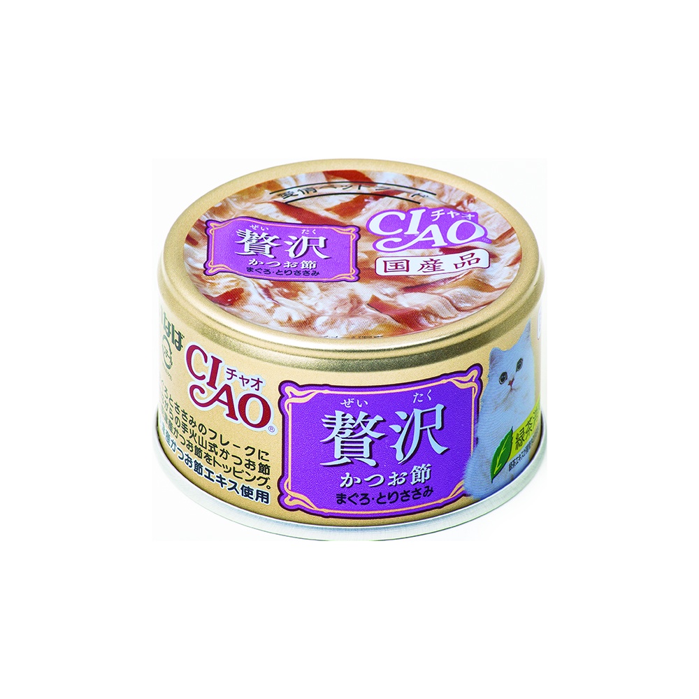 INABA CIAO豪華精選罐(鮪魚+雞肉+柴魚片) 80g/罐【Donki日本唐吉訶德】 | 蝦皮購物