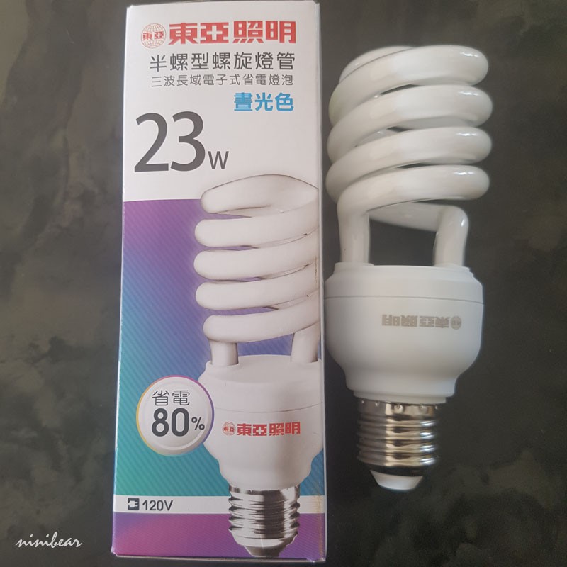 東亞 23W 白光 螺旋燈管 120V E27 高功率 | 蝦皮購物
