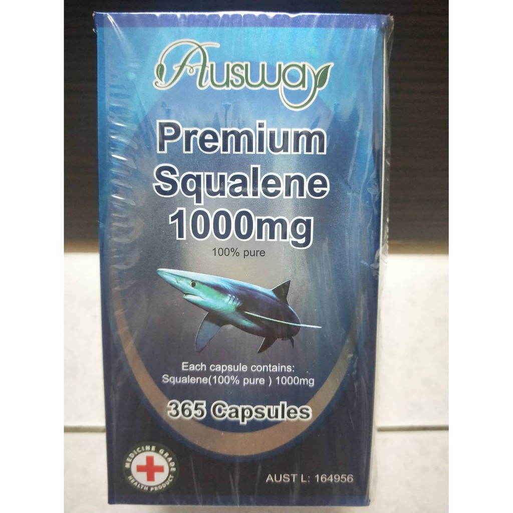 現貨- 澳洲 Ausway Premium Squalene 100% 純深海鮫鯊烯 1000mg 365顆 | 蝦皮購物