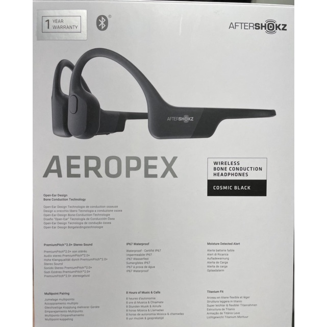 【AFTERSHOKZ】AEROPEX AS800骨傳導藍牙運動耳機-曜夜黑 | 蝦皮購物