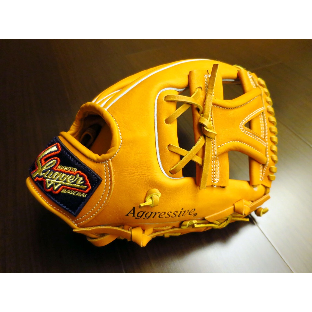 {圓圓小舖}全新日製軟式日本製久保田猛打者Kubota slugger KSN-AR3 內野工字擋棒壘球手套橘色卡通標 | 蝦皮購物