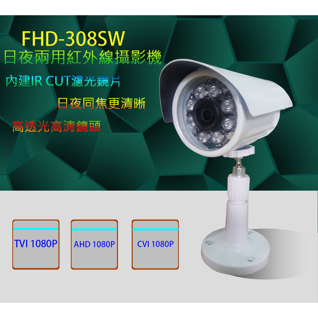 監控器材批發中心 FHD-308SW 1080P 日夜兩用紅外線攝影機 無線攝影機 監聽器 | 蝦皮購物