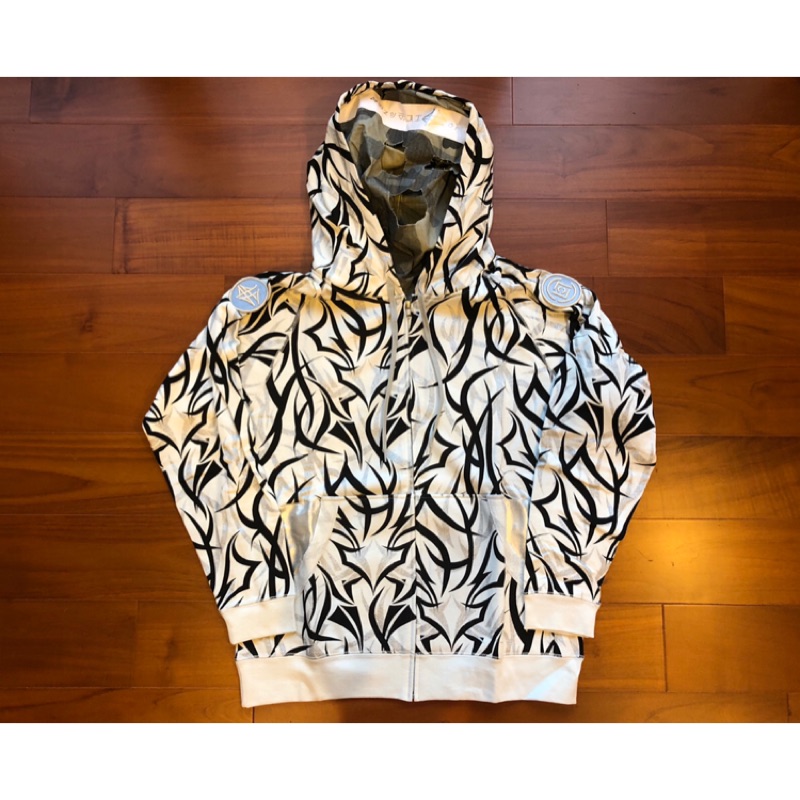 絕版 Clot Alienegra White Camo 初版 白荊棘 迷彩 銀粉 連帽外套 S號 冠希 日本製 | 蝦皮購物