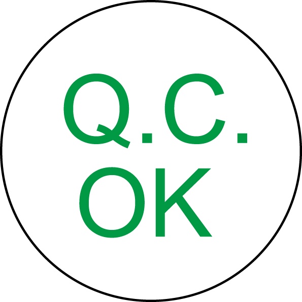 圓形貼紙 X034 QC OK 1cm檢驗合格 現貨供應 單張零售 [ 飛盟廣告 設計印刷 ] | 蝦皮購物
