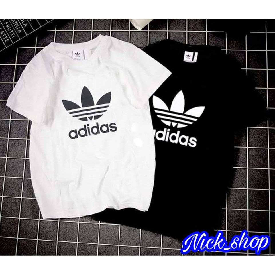 Adidas Originals 三葉草 黑白兩色 棉質短T 男女可著 黑CW0709/白CW0710 | 蝦皮購物