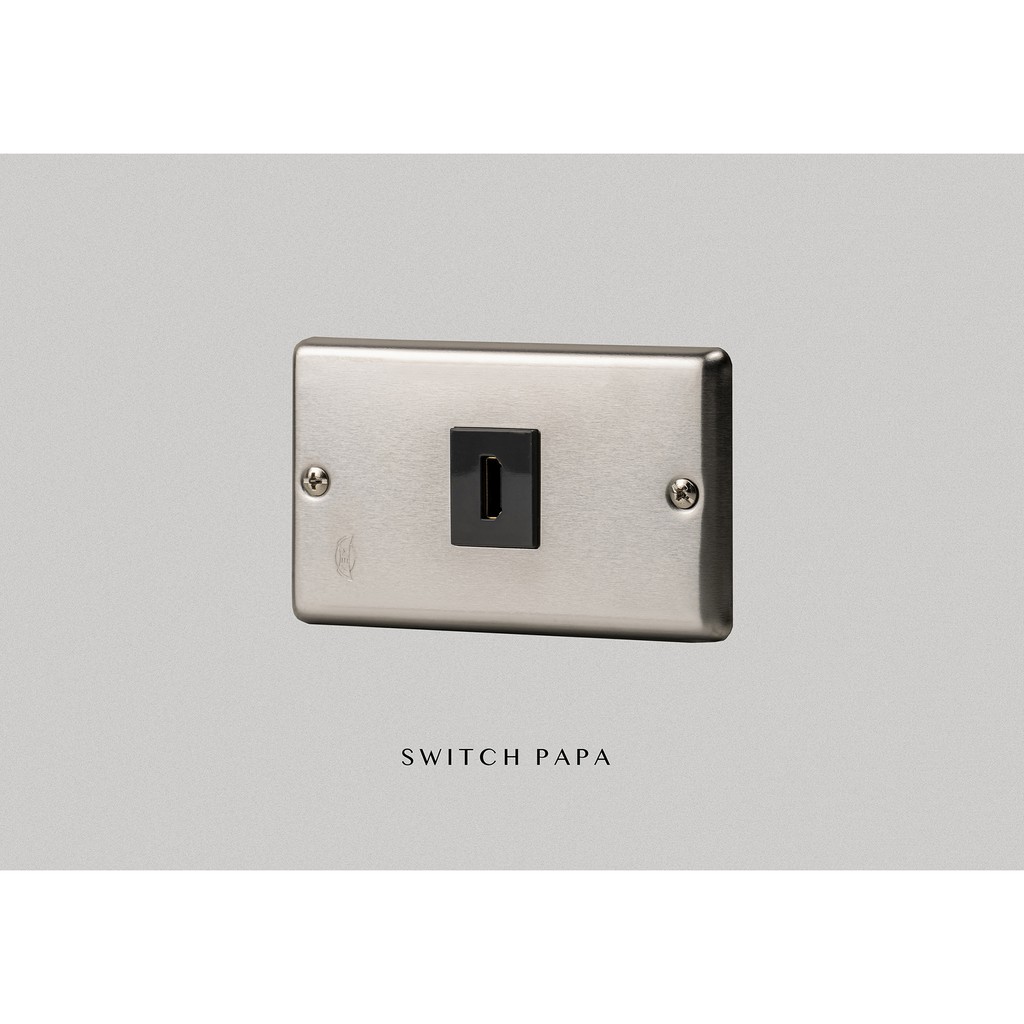 開關拔拔switchpapa工業風 北歐風 無印風 不鏽鋼面板國際牌單HDMI（L型） | 蝦皮購物