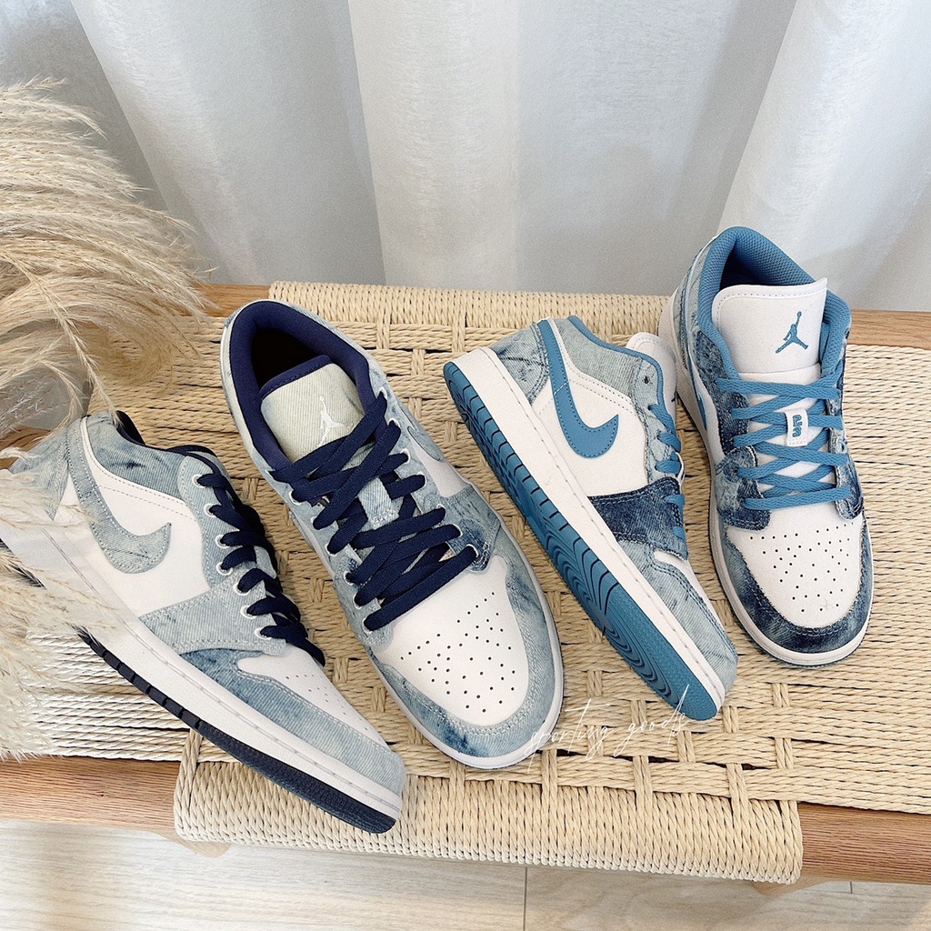 S.G AIR JORDAN 1 LOW CZ8455-100 水洗單寧 牛仔藍 AJ1 男 女鞋 DM8947-100 | 蝦皮購物