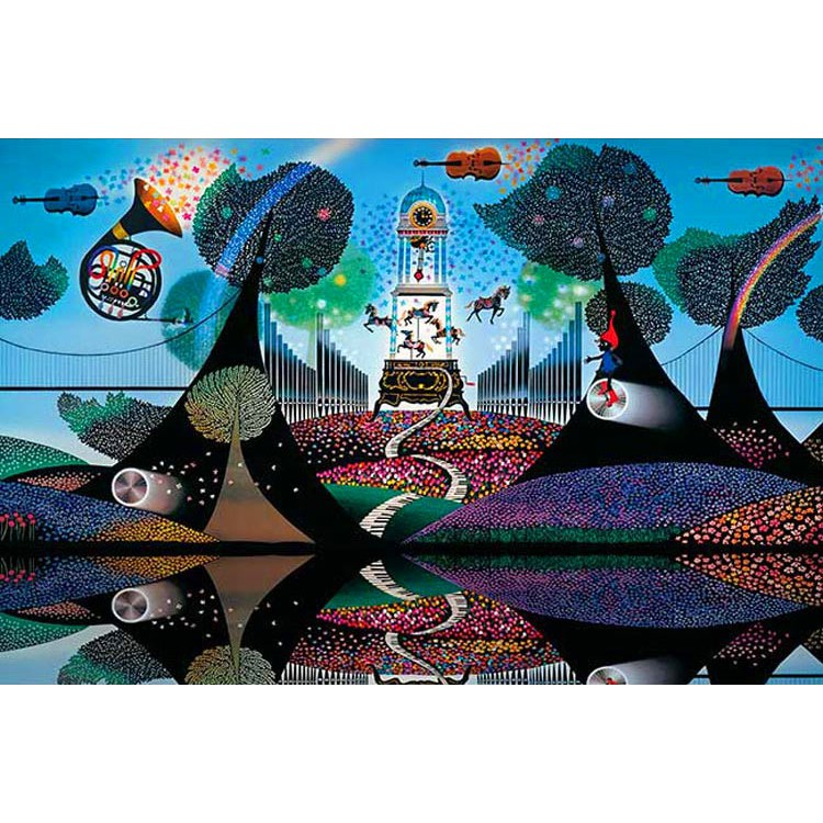 日本進口拼圖（APPLEONE）/1000片/藤城清治 花園的交響樂 | 蝦皮購物