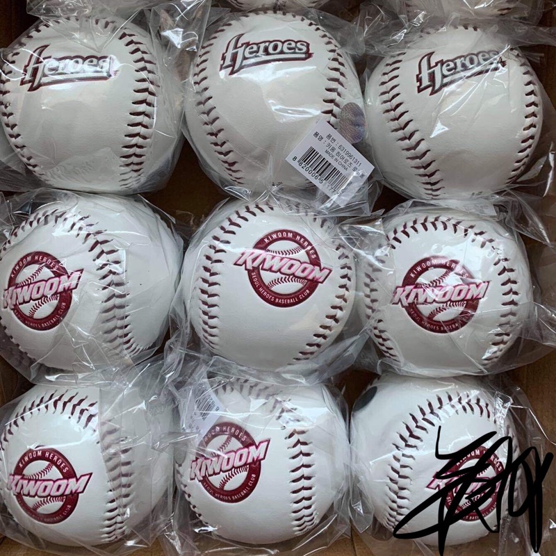 KBO韓國職棒 培證英雄 Kiwoom英雄 logo紀念球 明年二月將來台春訓（朴炳鎬、李政厚、金河成、徐建昌 | 蝦皮購物