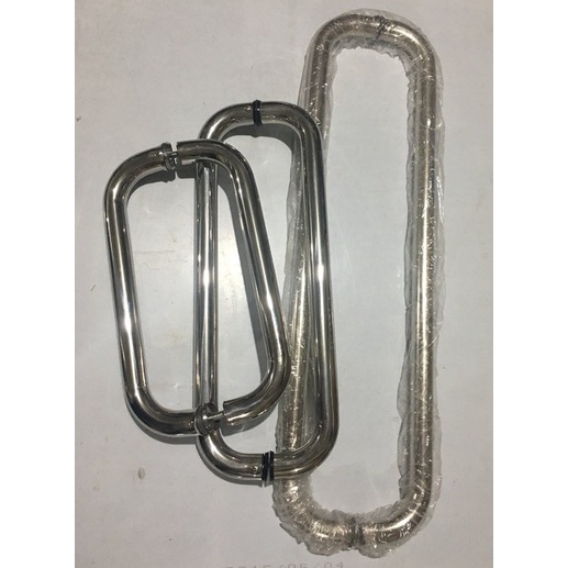 【singcoco】不銹鋼 1” 圓管把手 單 雙 二折把手 四折把手 白鐵把手 大門把手 玻璃門把 手握把手 | 蝦皮購物